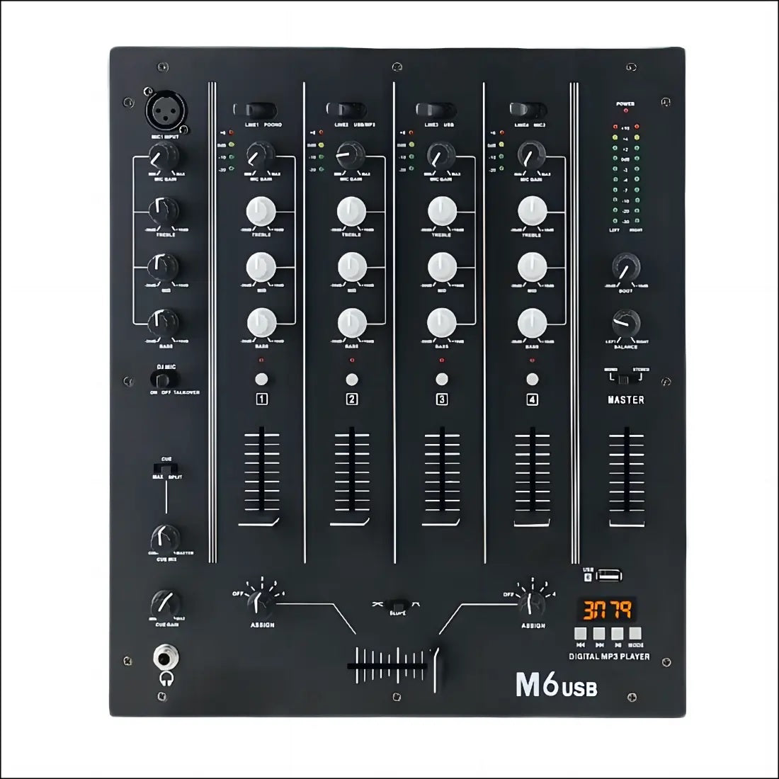 M6 USB DJ mixer series usb mini echo amplifier digital professional 6 ...