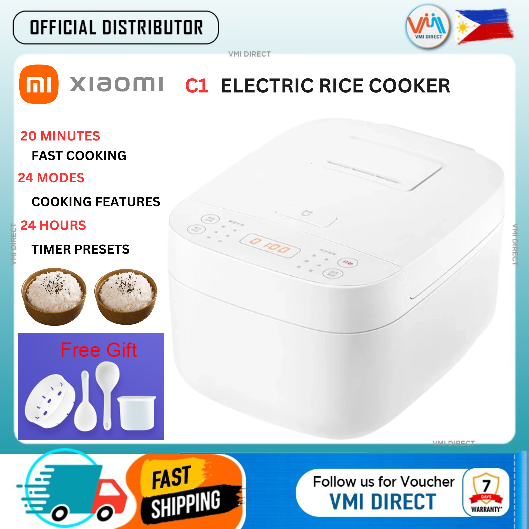 Xiaomi Mijia Electric Rice Cooker C1 4L Automatic Adjustable Quick Coo – VMIDirect