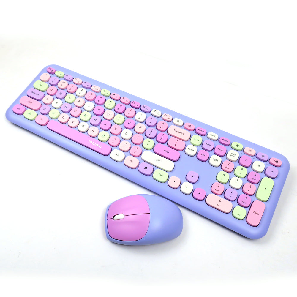 Mofii 666 Mixed Color Keycap 2 4ghz Wireless Keyboard And Mouse Combo Vmidirect